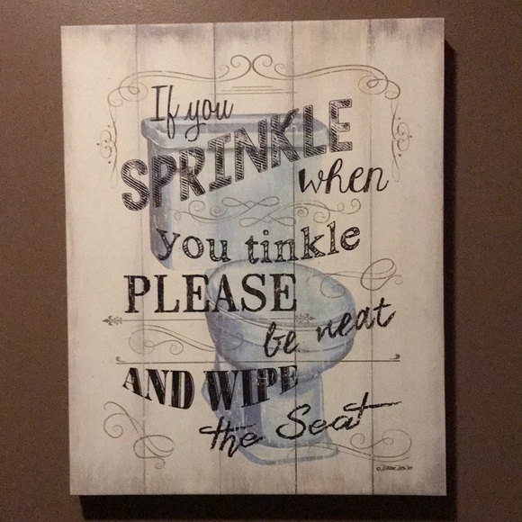 unbranded | Wall Decor | If You Sprinkle When You Tinkle Sign | Poshmark